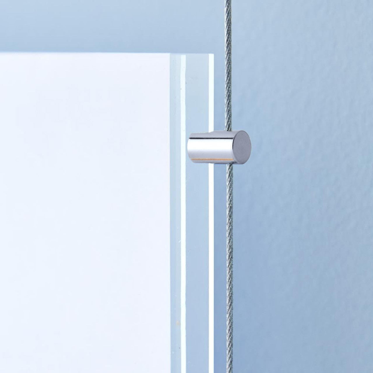 Chrome Ceiling-to-Floor Cable Display Kit - A1 Portrait