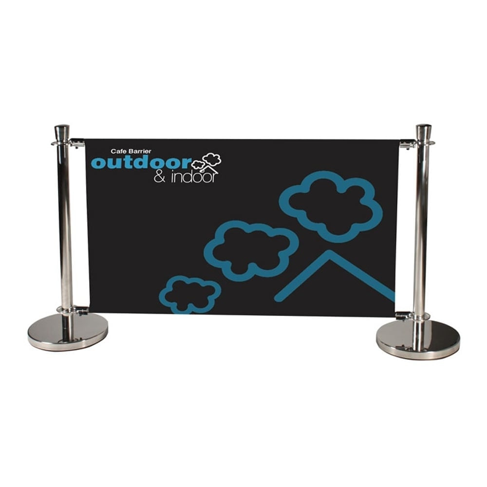Chrome Deluxe Café Barrier Kit - Single Sided Graphics - H960 x W1000 ...