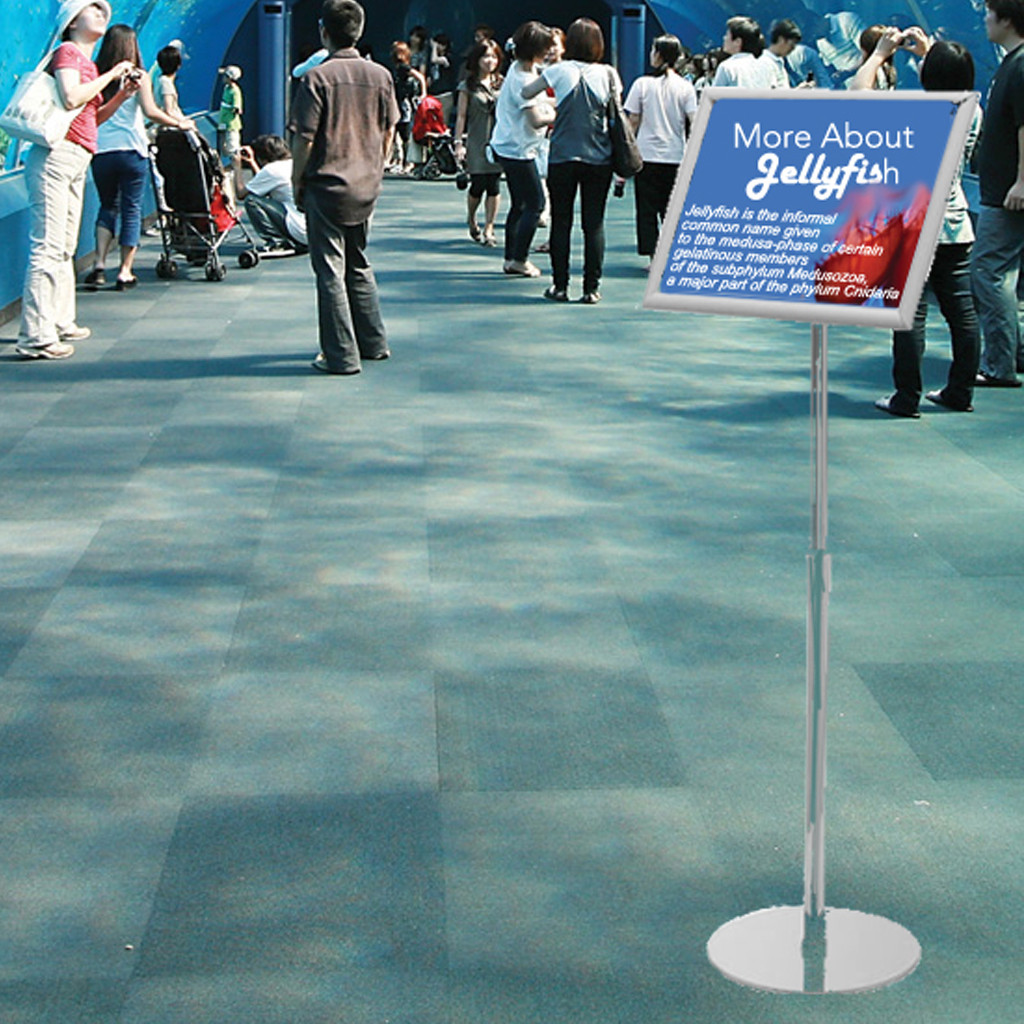 Superior Image® Bevelled-Edge Floor-Standing Sign Holder - A4 - H1225 x ...