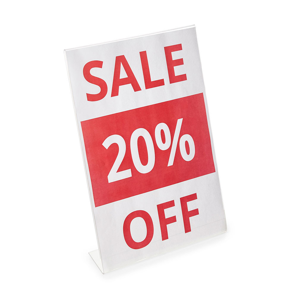 Slanted Sign Holder - A4, Portrait - H303 x W210mm