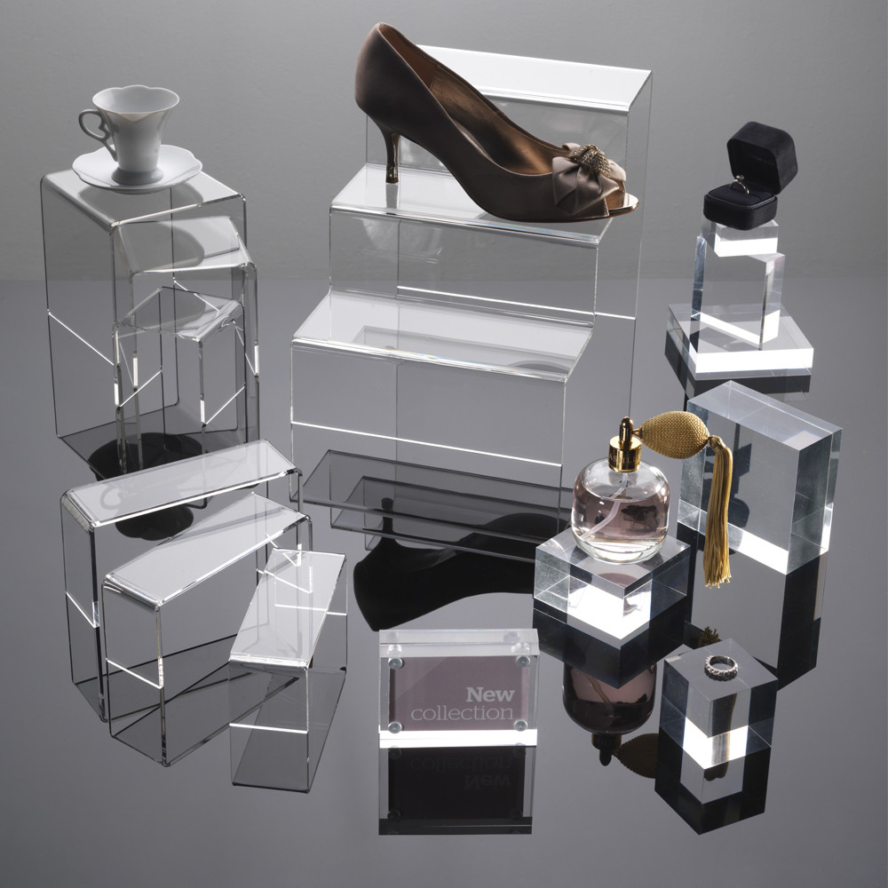 Clear Acrylic Display Bridge - H50 x W190 x D70mm