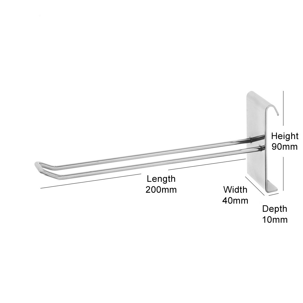 8 Inch Euro Hook For Grid Mesh Panels - Length 200mm