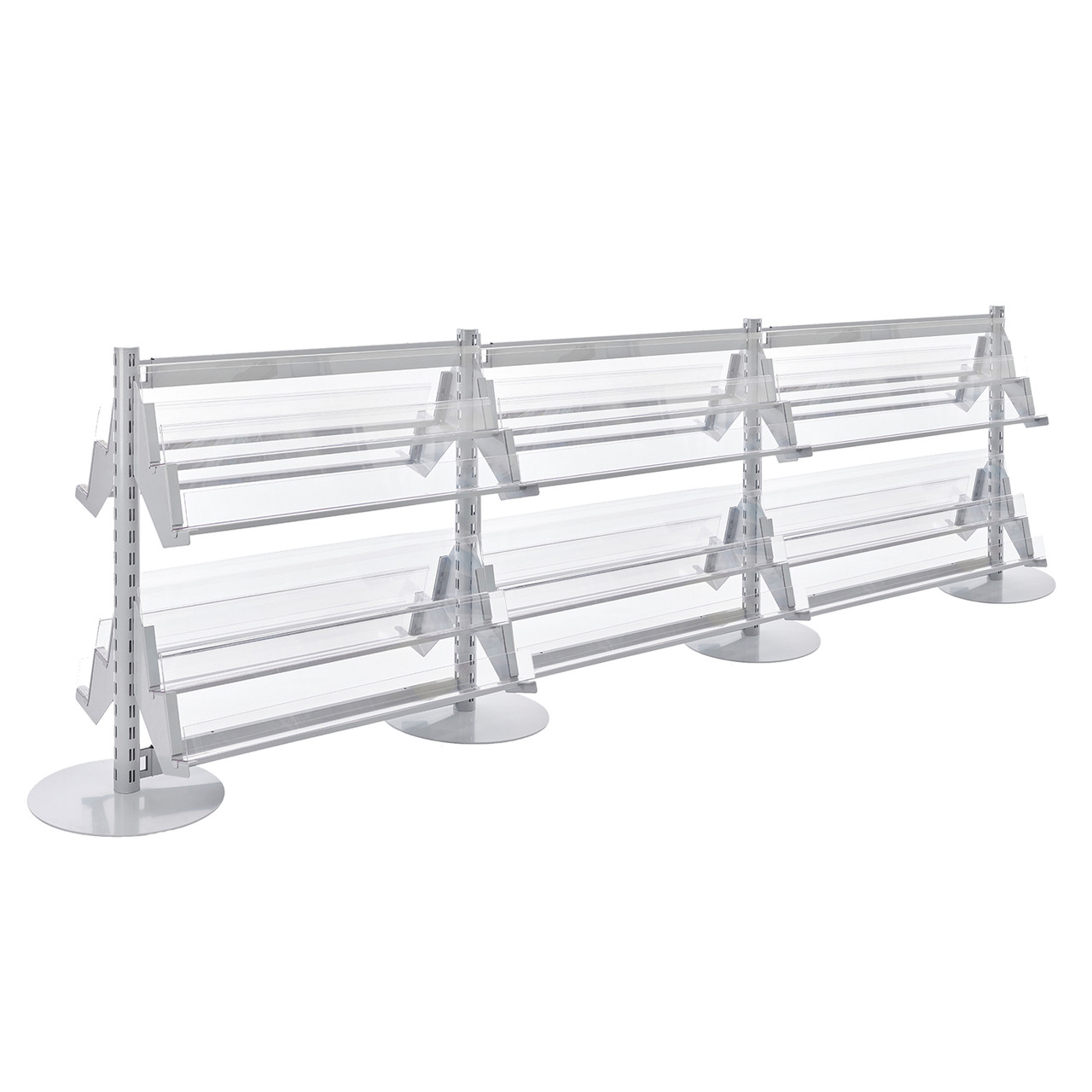Double Sided Merchandising Bay with magazine shelves - 1, 2 or 3 bays