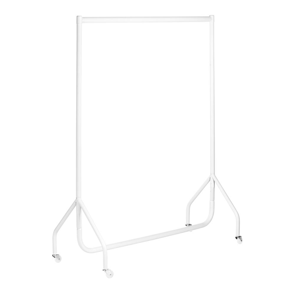 5 x White Heavy-Duty Clothes Rails - Money saving multipack