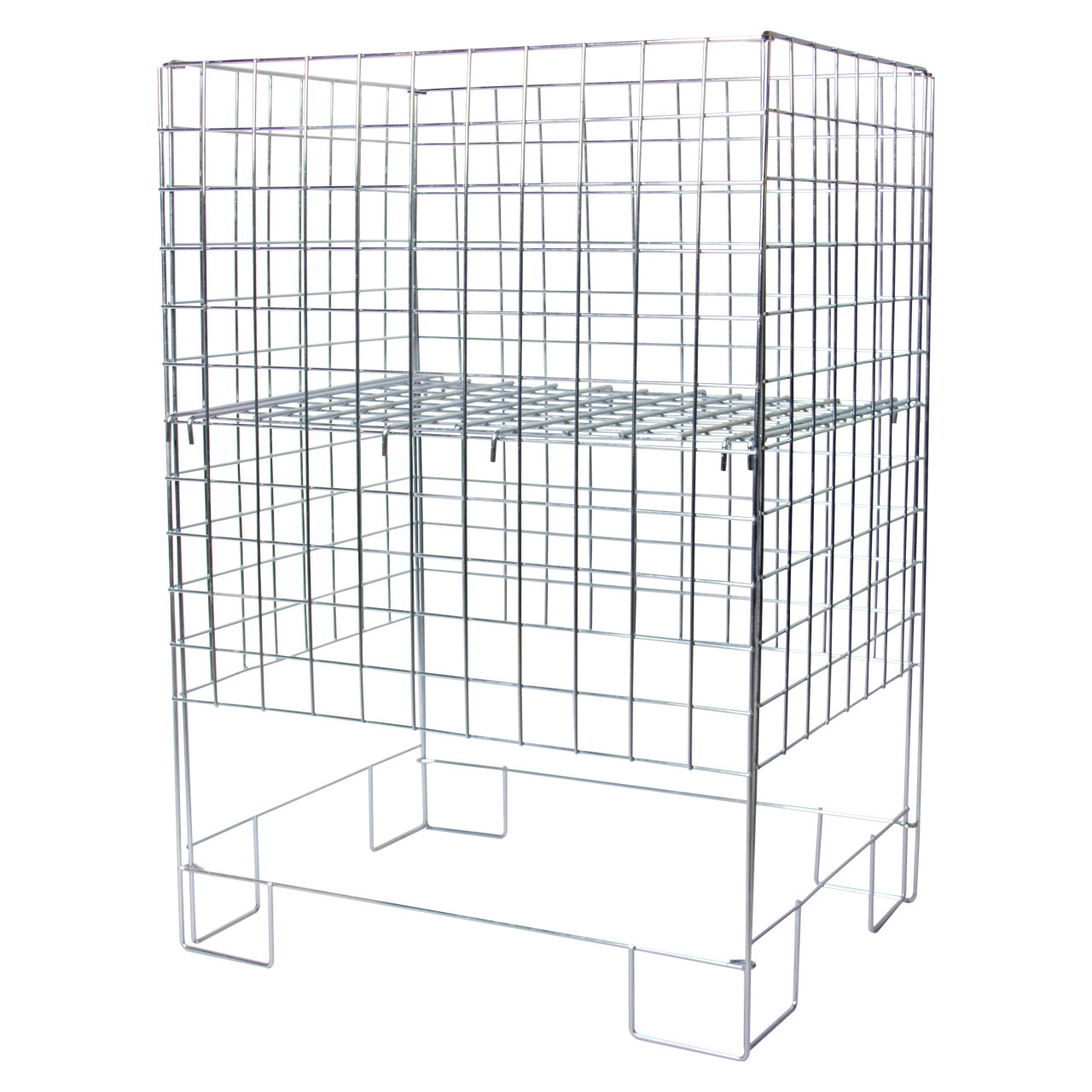 Zinc Rectangle Dump Bin With Adjustable Base - H78cm x W55cm x D40cm