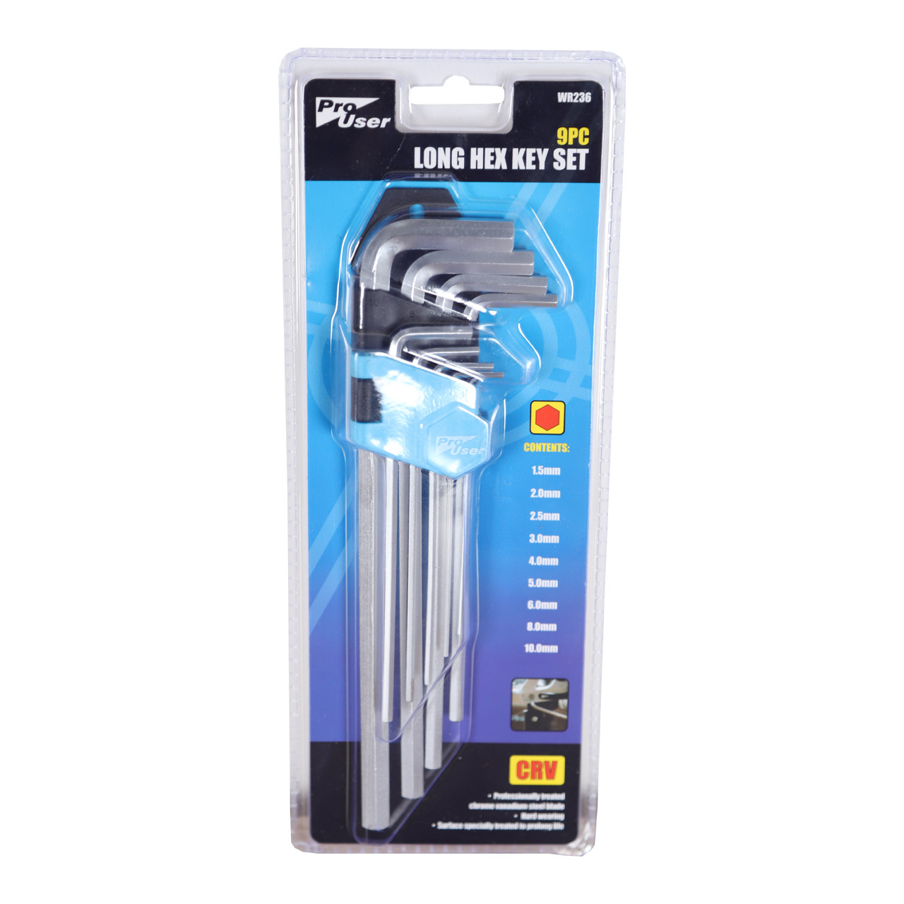 Long reach hex key set store