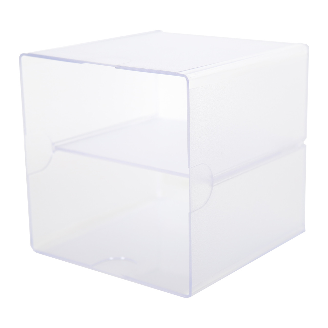 Clear Single Shelf Stackable Cube Storage Container H152 x W152 x D152 mm