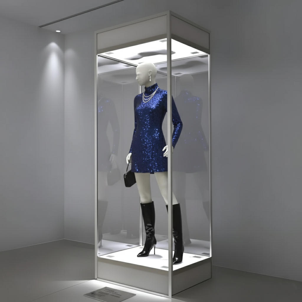 Single Mannequin Display Case – Secure Showcase for Retail, Museums ...
