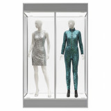 Double Mannequin Display Case – Secure Showcase for Retail, Museums ...