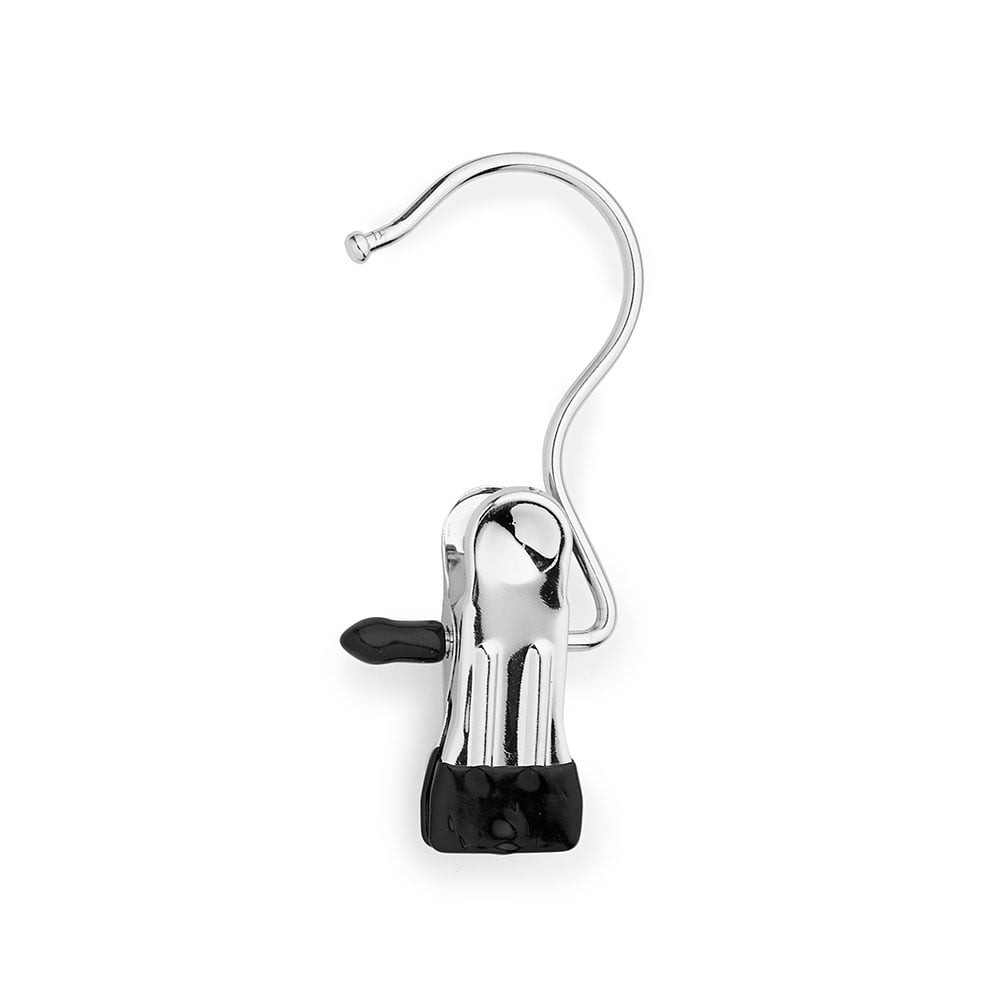 Pack of Chrome Metal Non-Slip Single Clip Hangers - Choice of pack ...