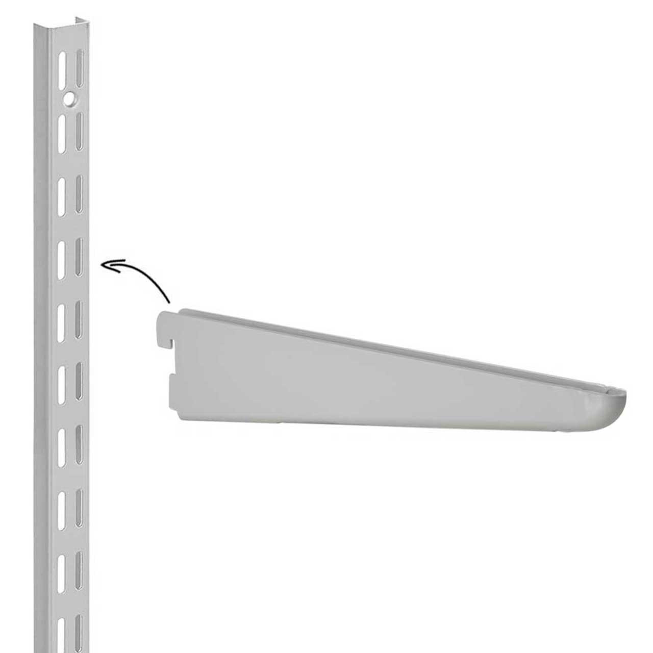 Silver Twin Slot U-Bracket - 32mm Pitch - Choice of various lengths