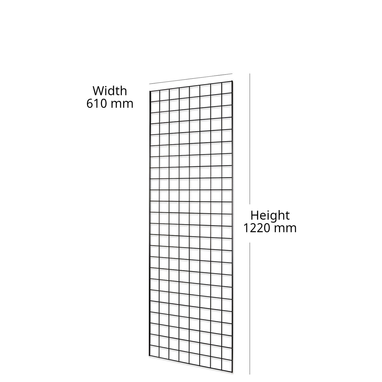 4ft Wall-Mounted Grid Mesh Display Bundle with 2 x Wire Baskets - H1520 ...