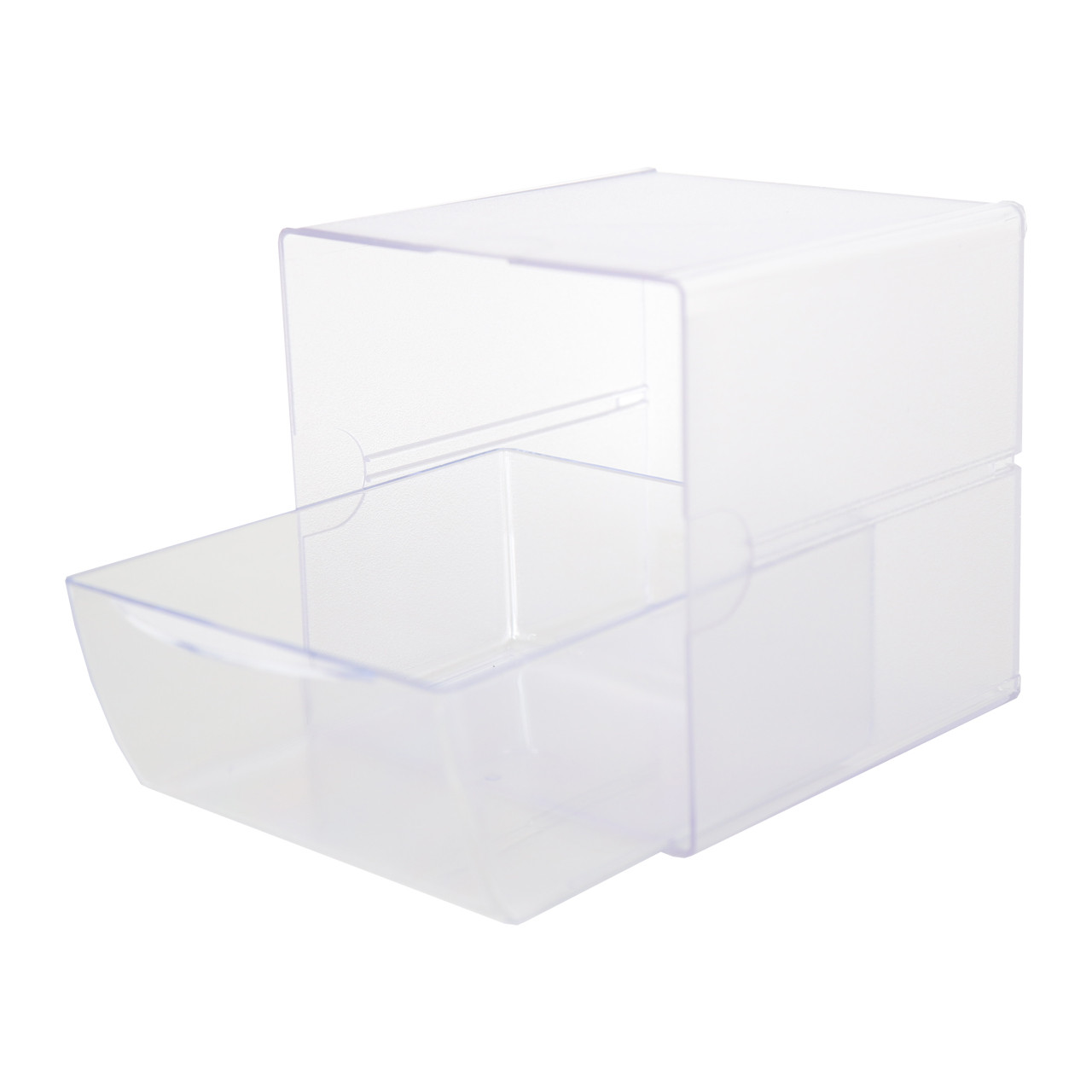 Clear Single Drawer Stackable Cube Storage Container - H152 x W152 x ...