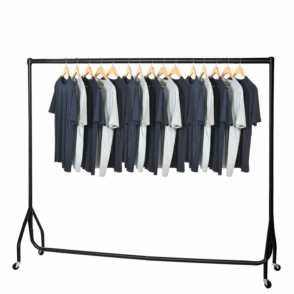 Black Heavy-Duty Clothes Rail - Choice of 2 ft to 6 ft widths