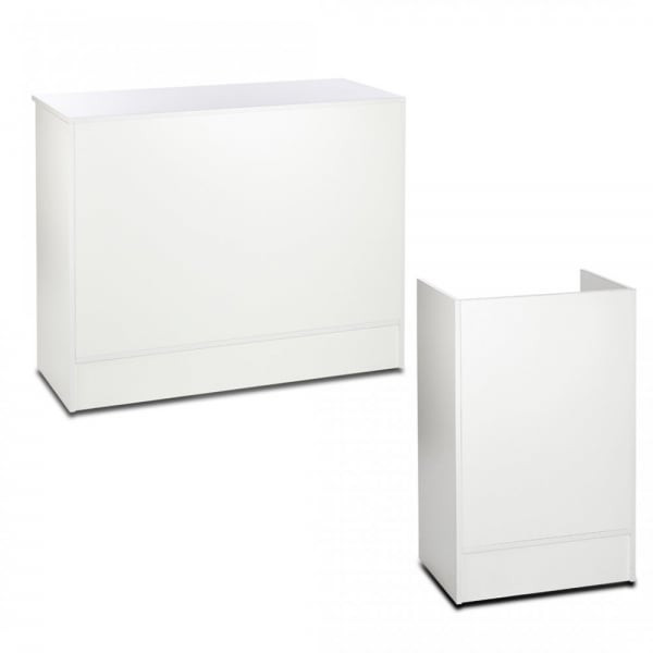 White Shop Counter and Till Unit Bundle - Silhouette Range