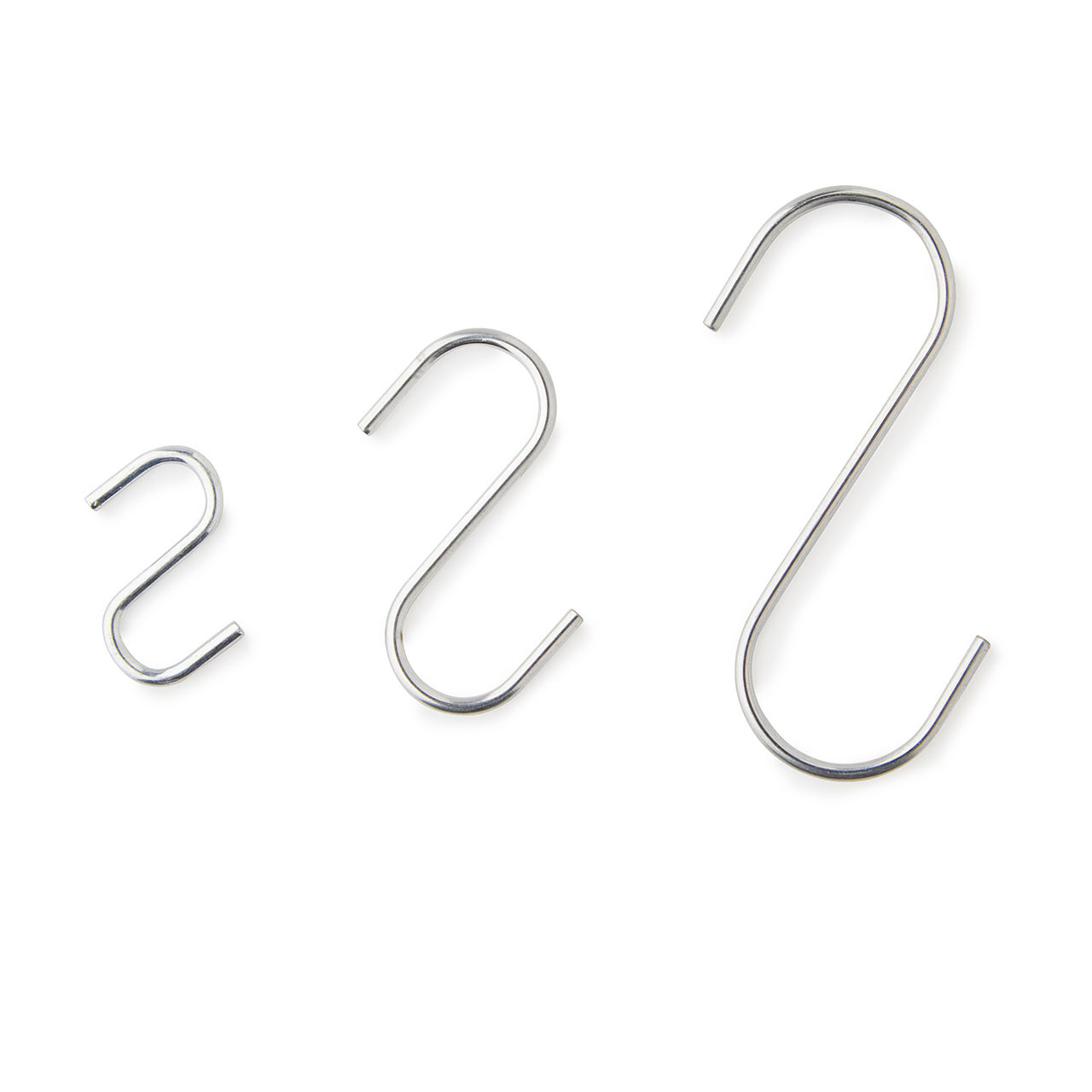 Pack of 100 x Medium Silver S-Hooks