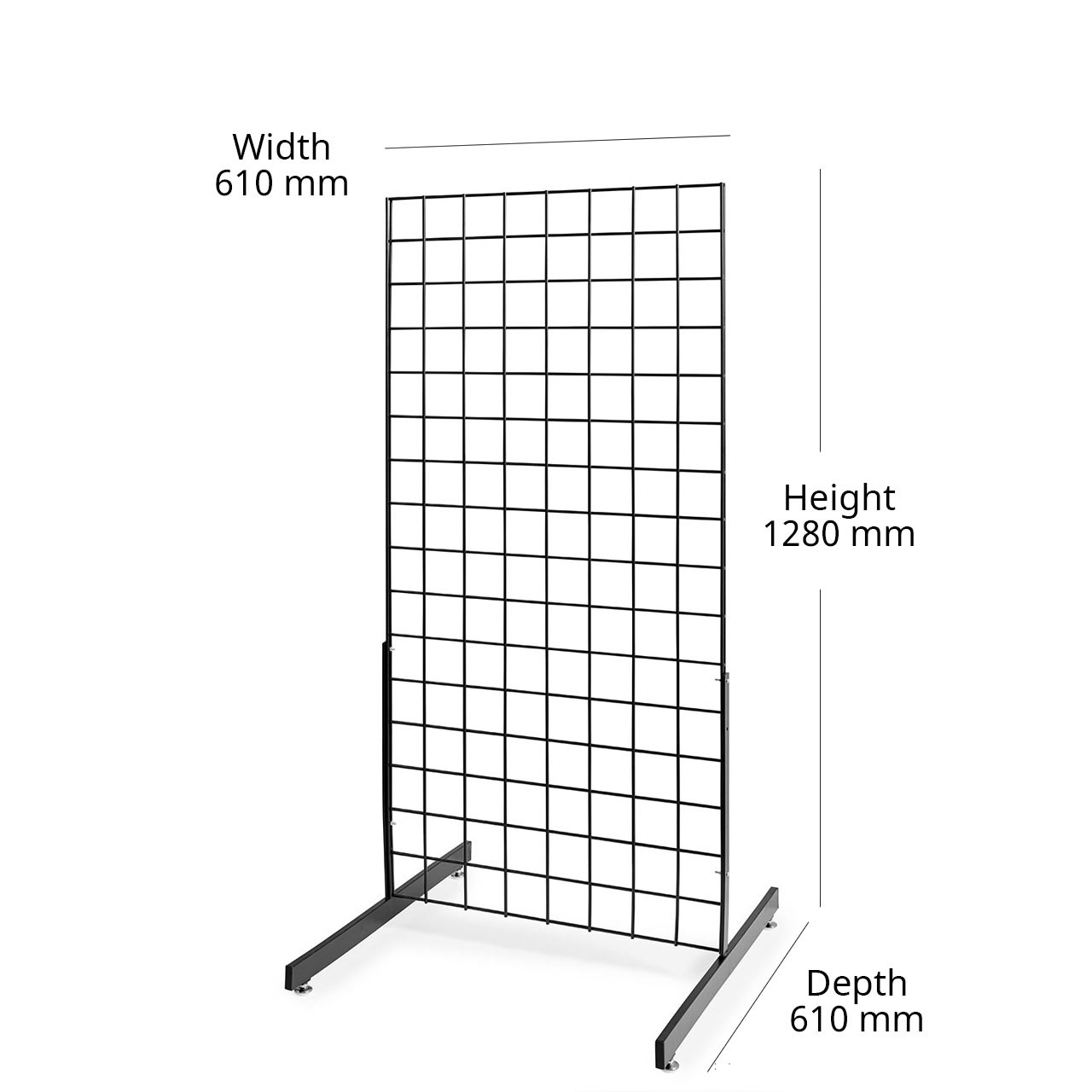 4ft Gridwall Mesh Two Way Stand - H1220 x W610 x D610mm
