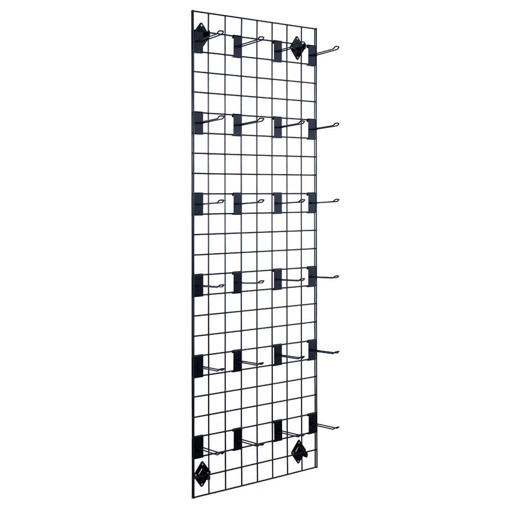 6ft Wall-Mounted Grid Mesh Display Bundle with 24 x Eurohooks - H1830 x ...
