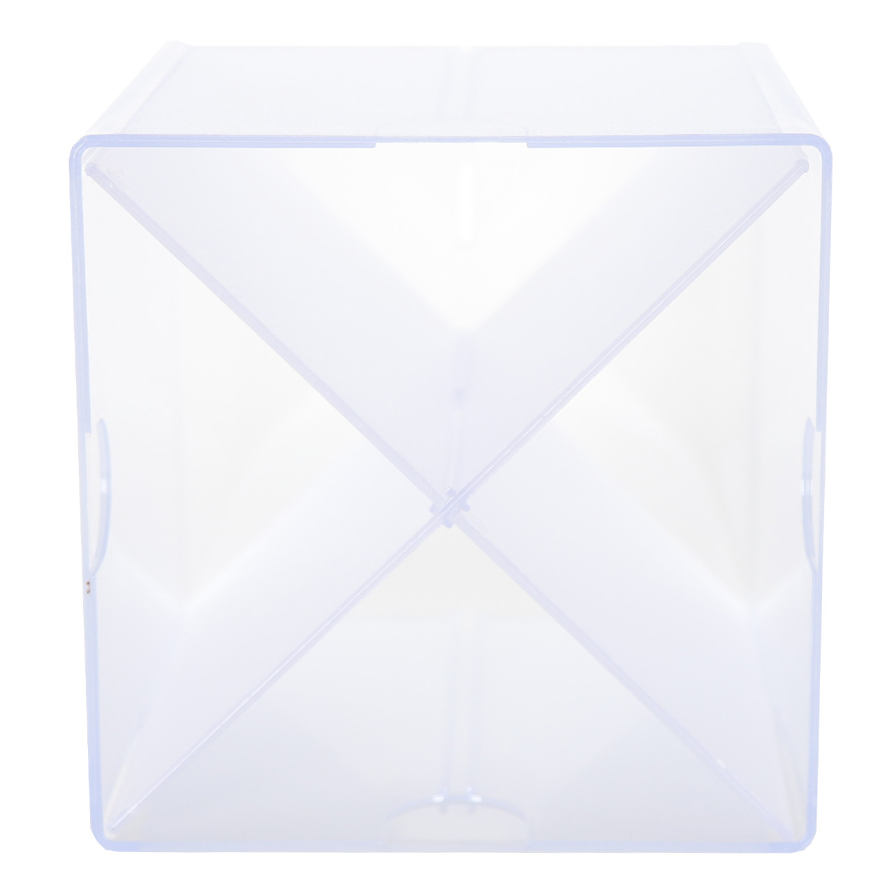 Clear X Divider Stackable Cube Storage Container - H152 x W152 x D152 mm