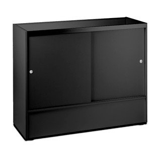 Black Shop Counter With 1/4 Glass Display and Till Unit Bundle ...