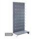 Silver Retail Shelving Modular Wall Unit - Perforated Back Panels and ...