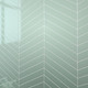 Glass Green Chevron Wall Panel Tiles - Portrait panels