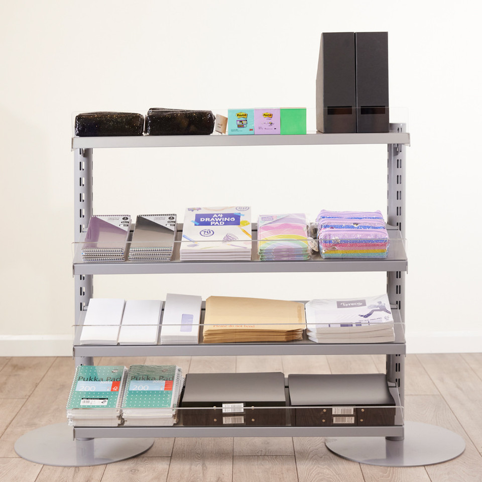 Single Side Merchandising Bay with shelves - 1 or 2, 1250mm bays