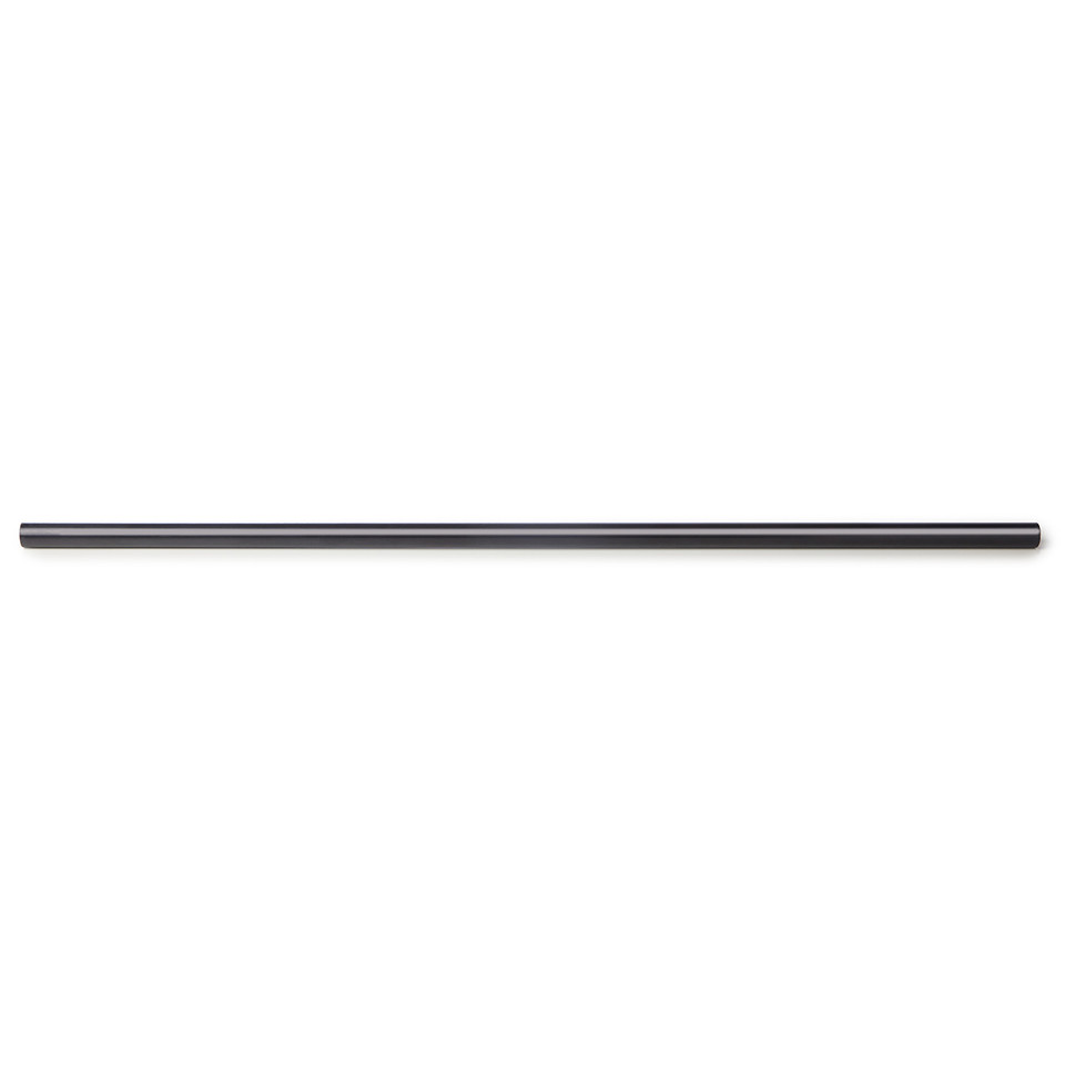 2m Alcove Black Tube Hanging Rail with 2 Support Arms