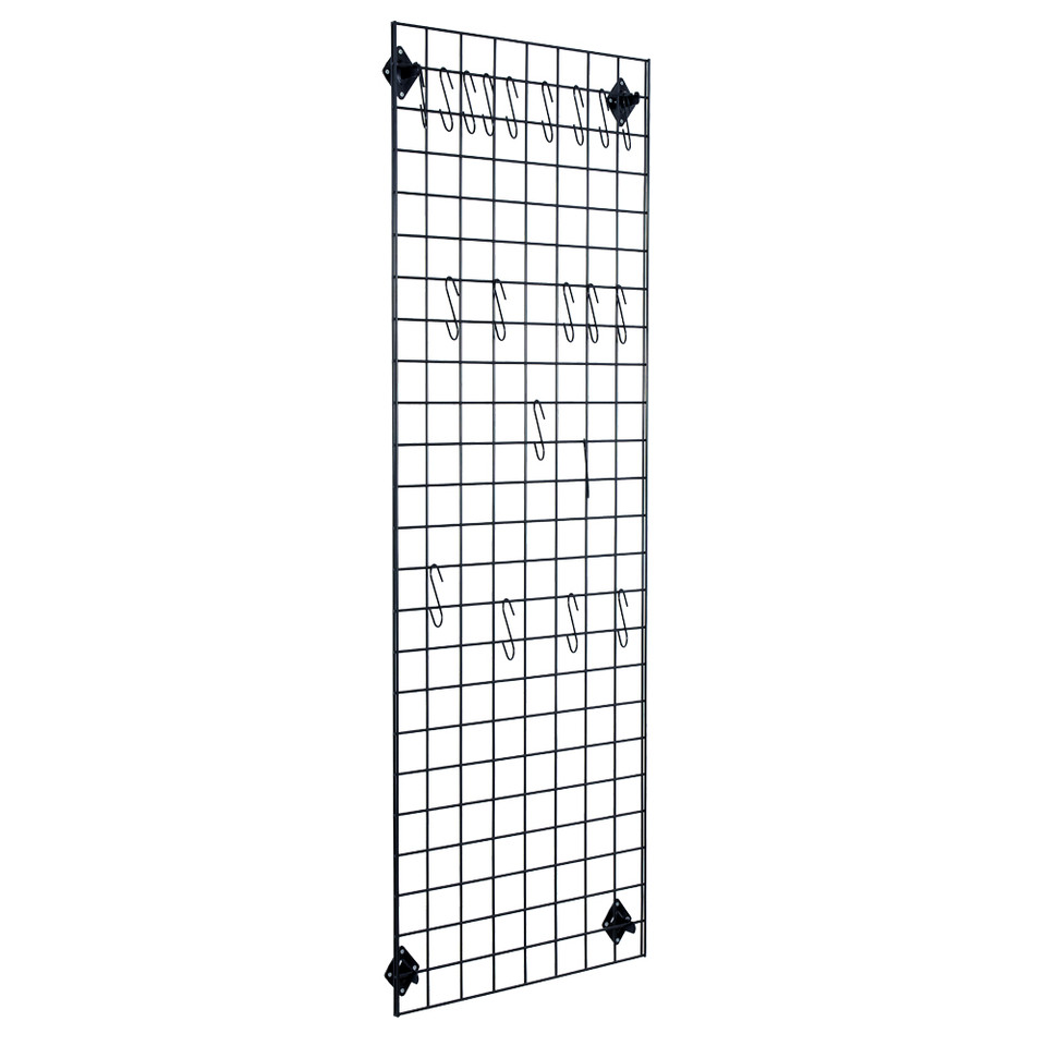 6ft Wall-Mounted Grid Mesh Display Bundle with 20 x S-hooks - H1830 x ...