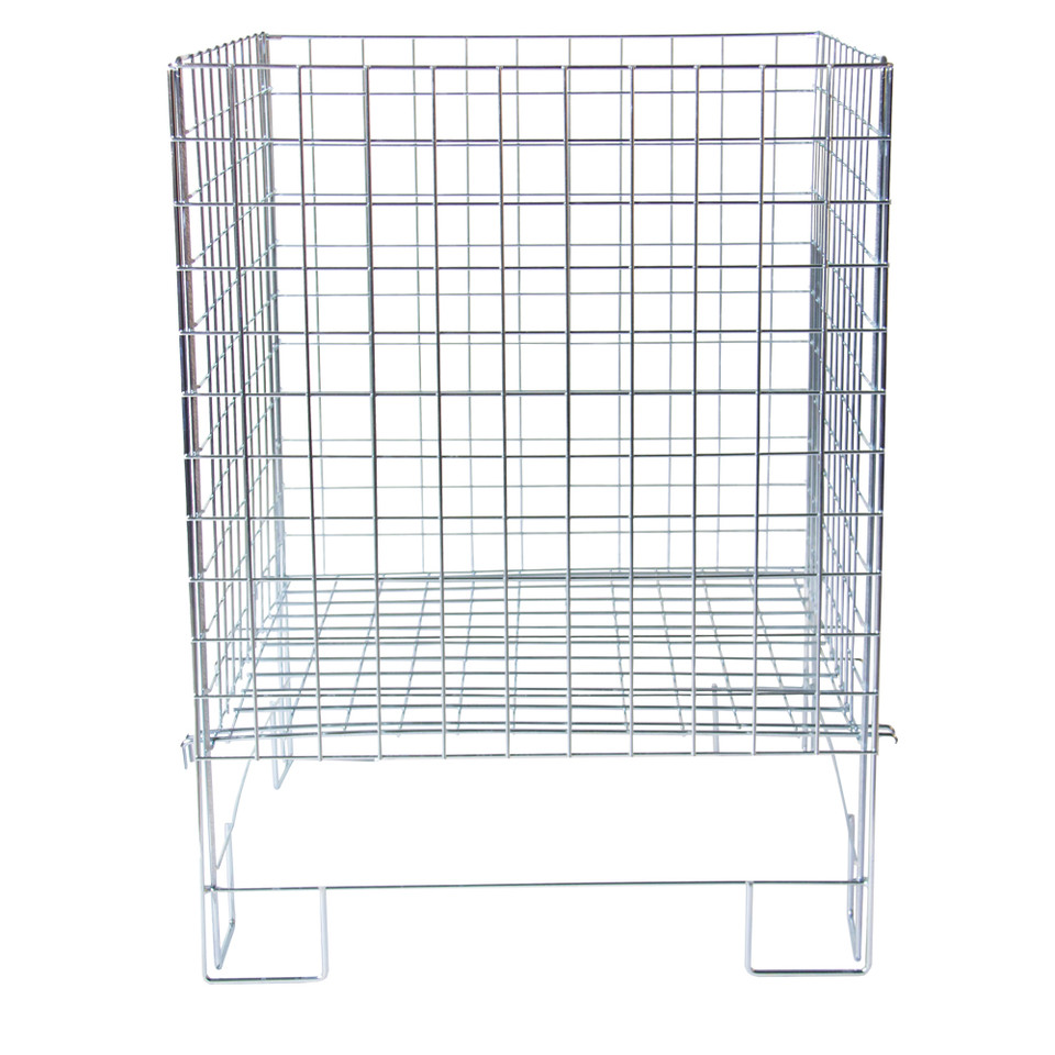 Zinc Square Dump Bin With Adjustable Base - 19 x19 inch