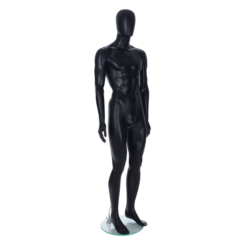 Spring Mannequin 03 - Male - Matt Black - Height: 1830mm