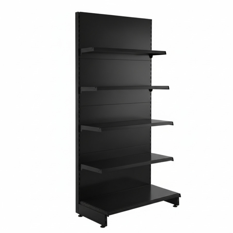 Black Plain Back Panel for Retail Shelving Units - Choice of various ...