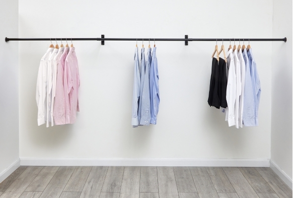 Wall-to-Wall & Alcove Wardrobe Rails for Retail & Commercial Spaces