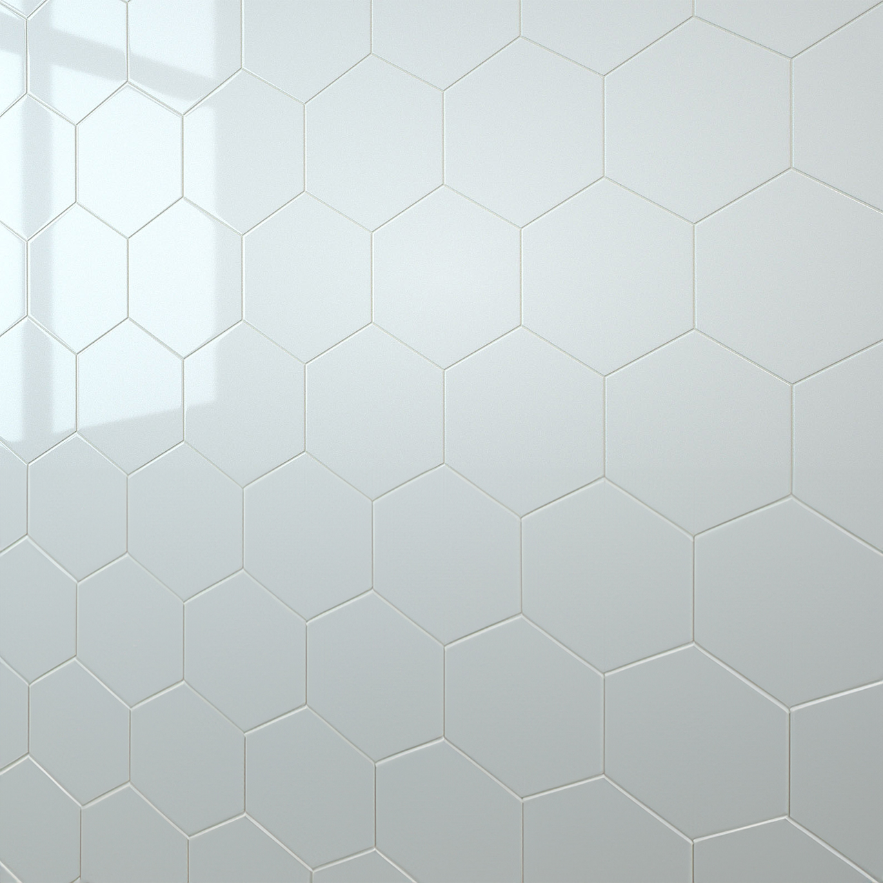 White Hexagon Tile Texture Abstract Seamless Pattern Of Elongated