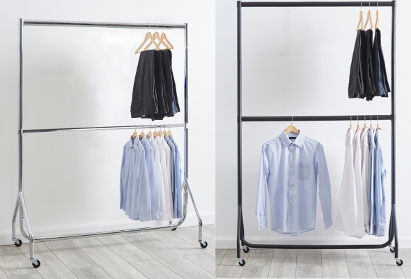 2-Tier Freestanding Clothes Rail | Double Hanging Storage Solution