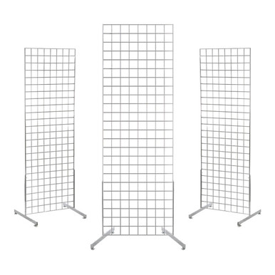 3 x 6ft Gridwall Mesh Two Way Stands - H1890 x W610 x D610mm