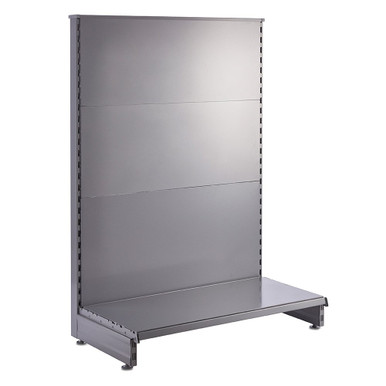 Silver End Bay for Retail Shelving Gondola Bays - H1400 x W1000mm