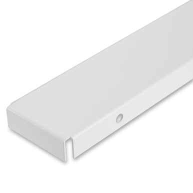 White Shelf Stiffener for Twin Slot Steel Shelves - Length 1000mm