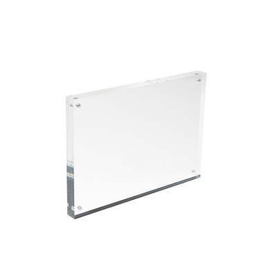 Magnetic Acrylic Block Sign Holder - A5 - H150 x W210 x D16mm