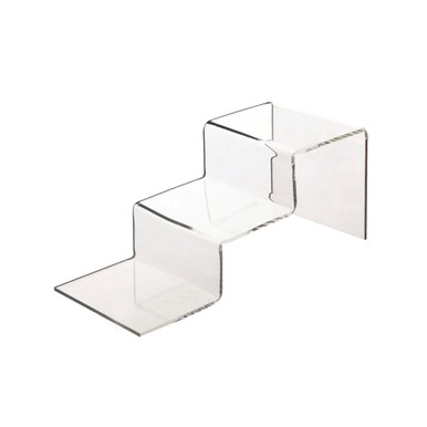 2-Step Clear Acrylic Display Stand - H90 x W100 x D220mm