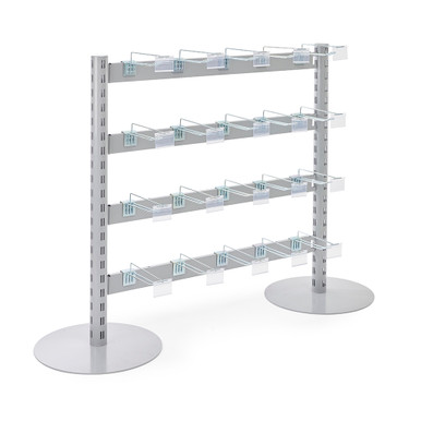 Single Side Merchandising Bay with hooks - 1 or 2, 1250mm bays