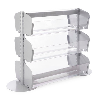 Double Sided Merchandising Bay with bins - 1, 2 or 3 bays