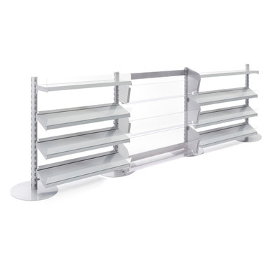 3 x Single Sided Merchandising Bay with Shelves and Bins - 3 bays ...