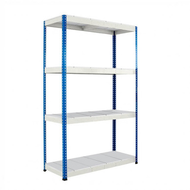 Blue & Grey Heavy Duty Warehouse Shelving With Steel Shelves - Up to ...