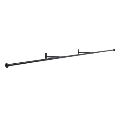 3m Alcove Black Tube Hanging Rail with 2 Support Arms