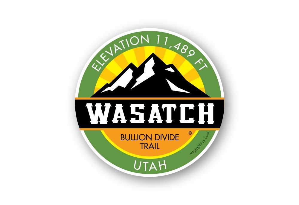 Wholesale Mountain Sticker - Round - Mountain Graphics