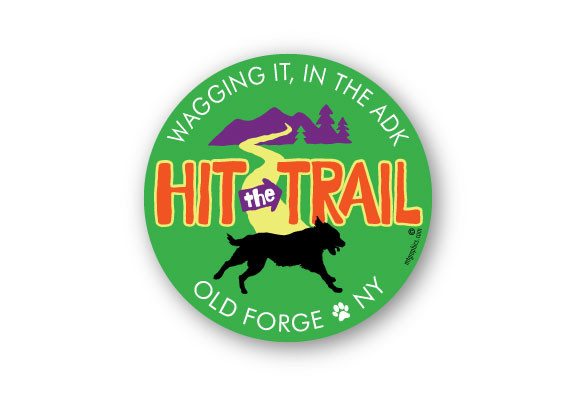 Wholesale Hit The Trail Dog Sticker - Mountain Graphics