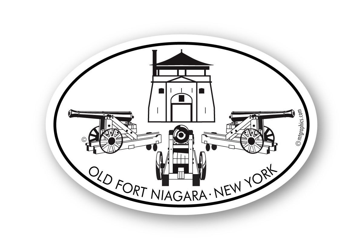 Cannons and Fort Sticker| Mountain Graphics