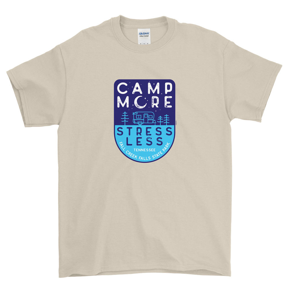 Camp More Stress Less Tee | Mountain Graphics