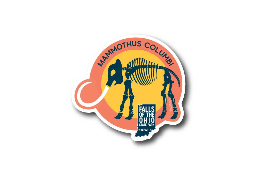 Mammoth Die Cut Sticker - Mountain Graphics